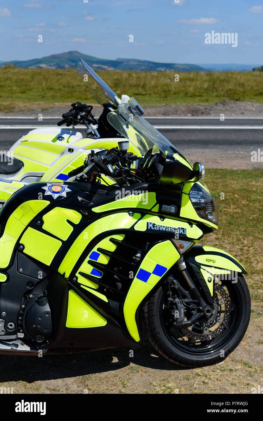 Llangynidr, Brecon, Wales, UK, July 07, 2018: Welsh Gwent police ...