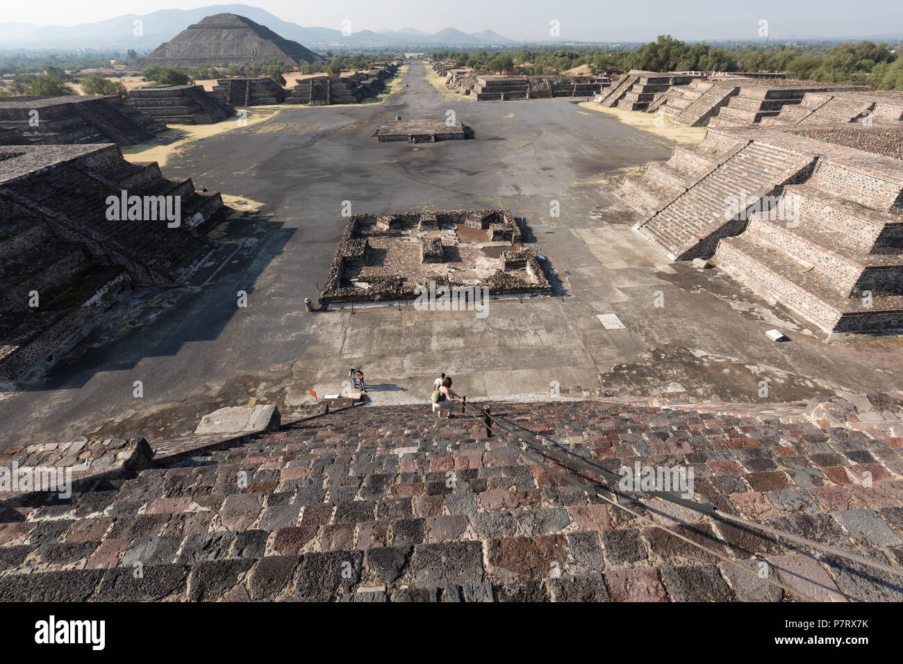 Pyramid of the Sun, (view from Pyramid of the Moon), Teotihuacan ...