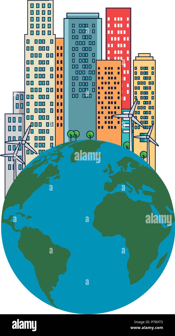 world with buildings cityscape Stock Vector Image & Art - Alamy
