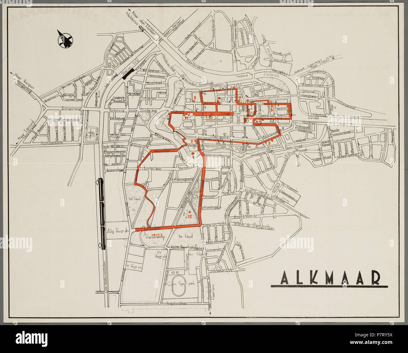 Alkmaar map hi-res stock photography and images - Alamy