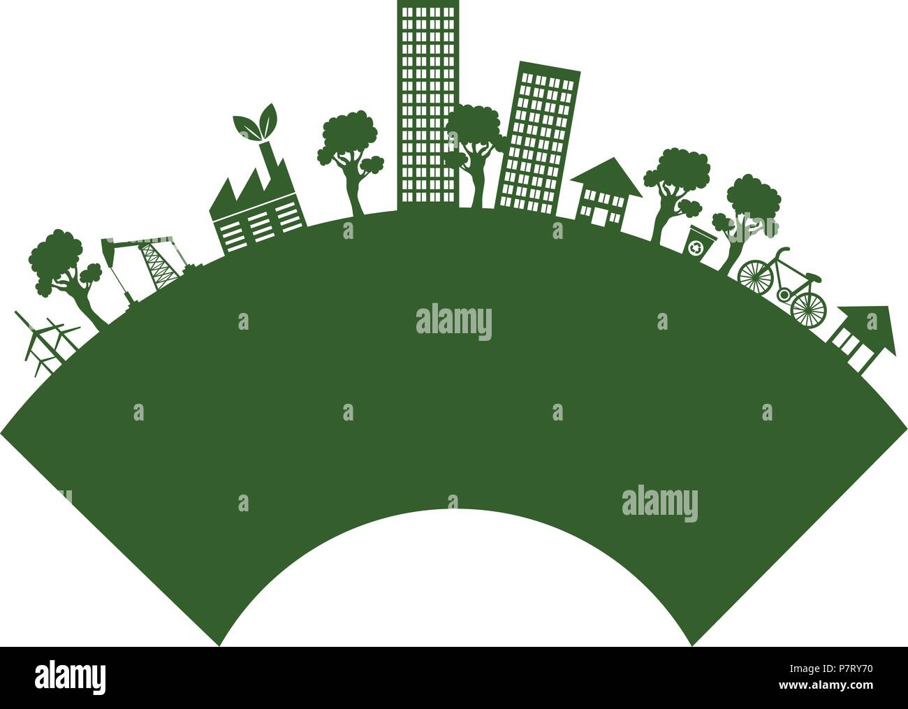 green city buildings icon Stock Vector Image & Art - Alamy