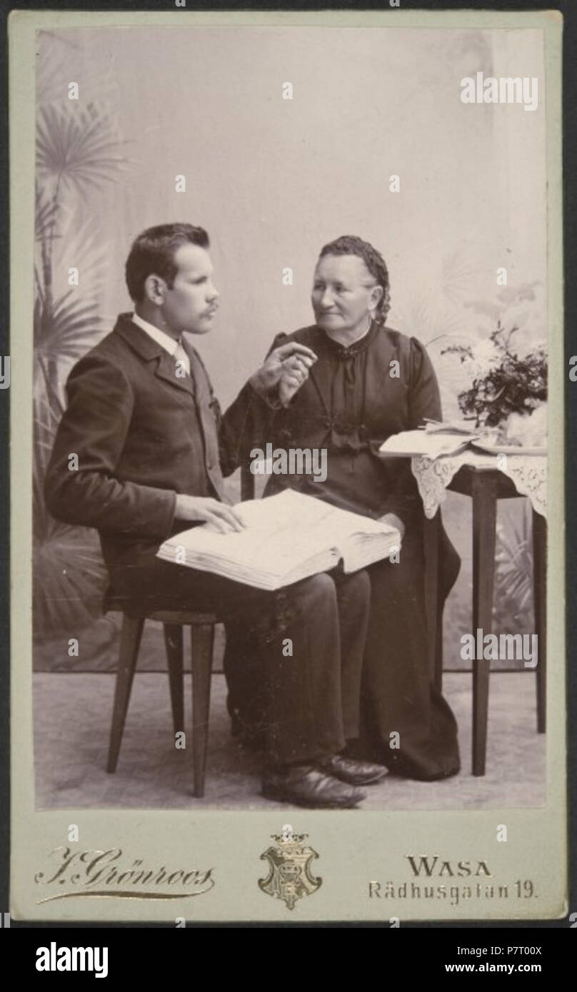 English: Photograph of the Finnish teacher of deaf and mute people Anna ...