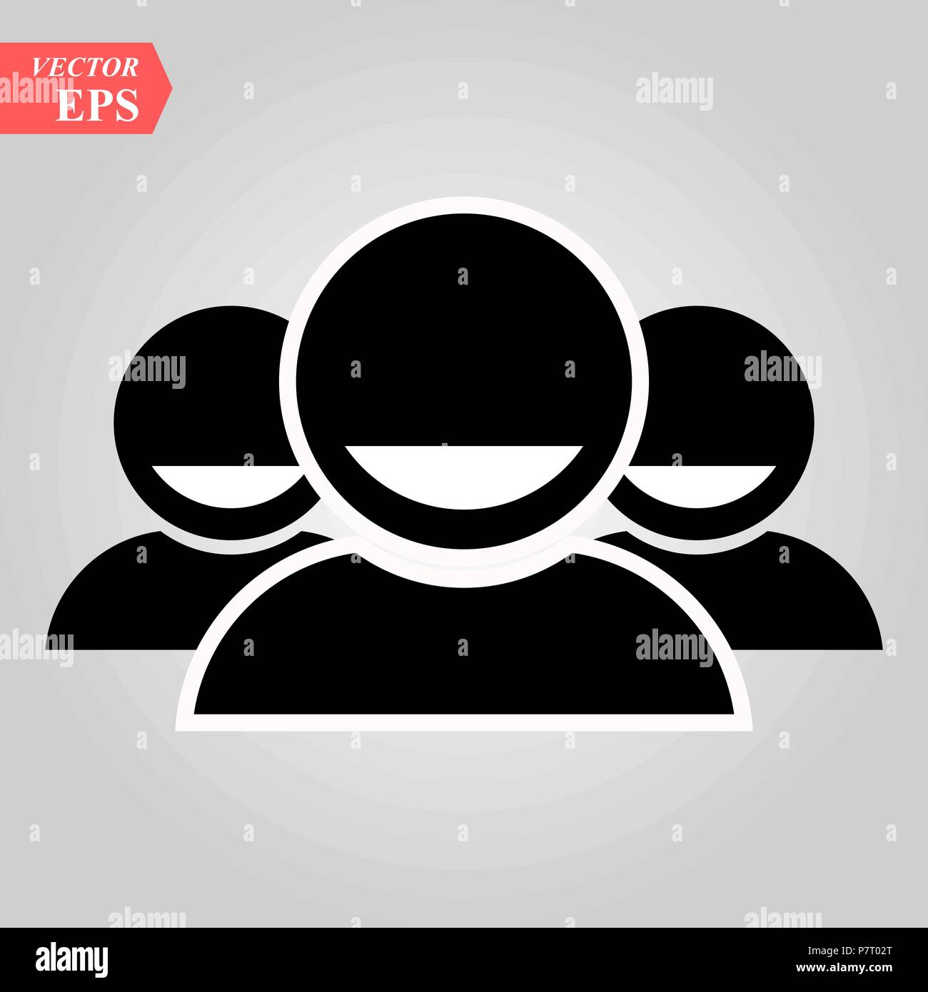 Group People, person icon. Friends sign. Round vector network symbol ...