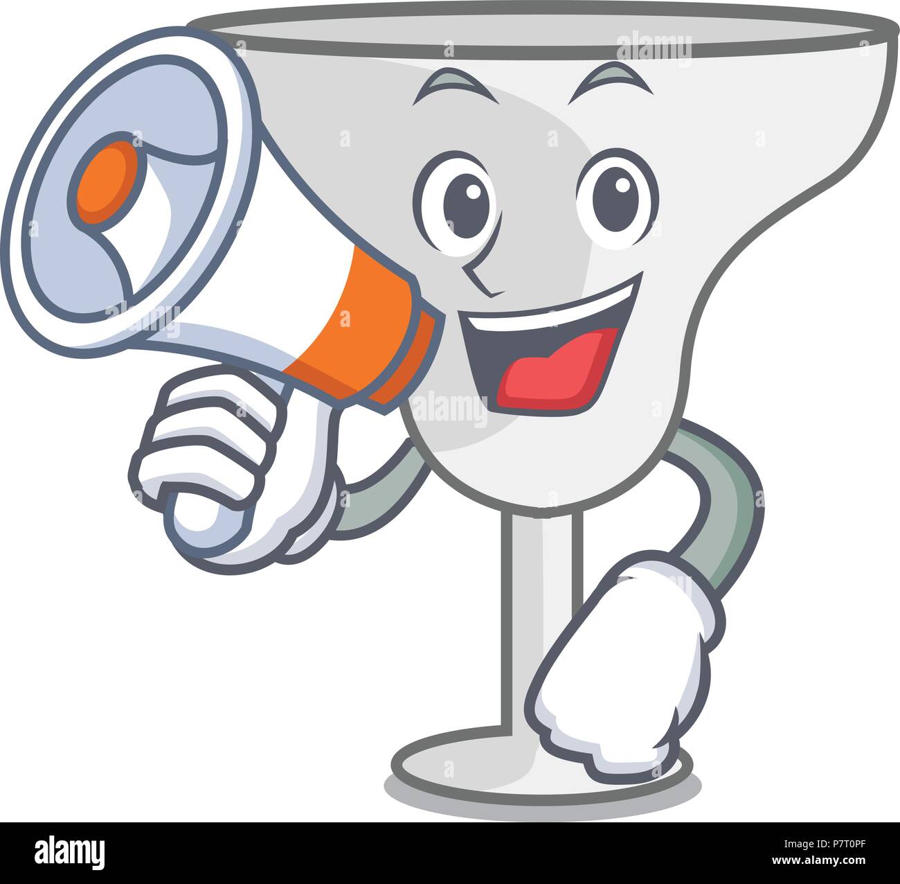 With megaphone margarita glass character cartoon Stock Vector Image ...