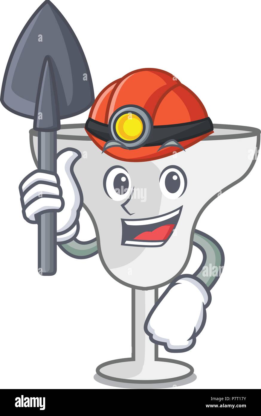 Miner margarita glass mascot cartoon Stock Vector Image & Art - Alamy