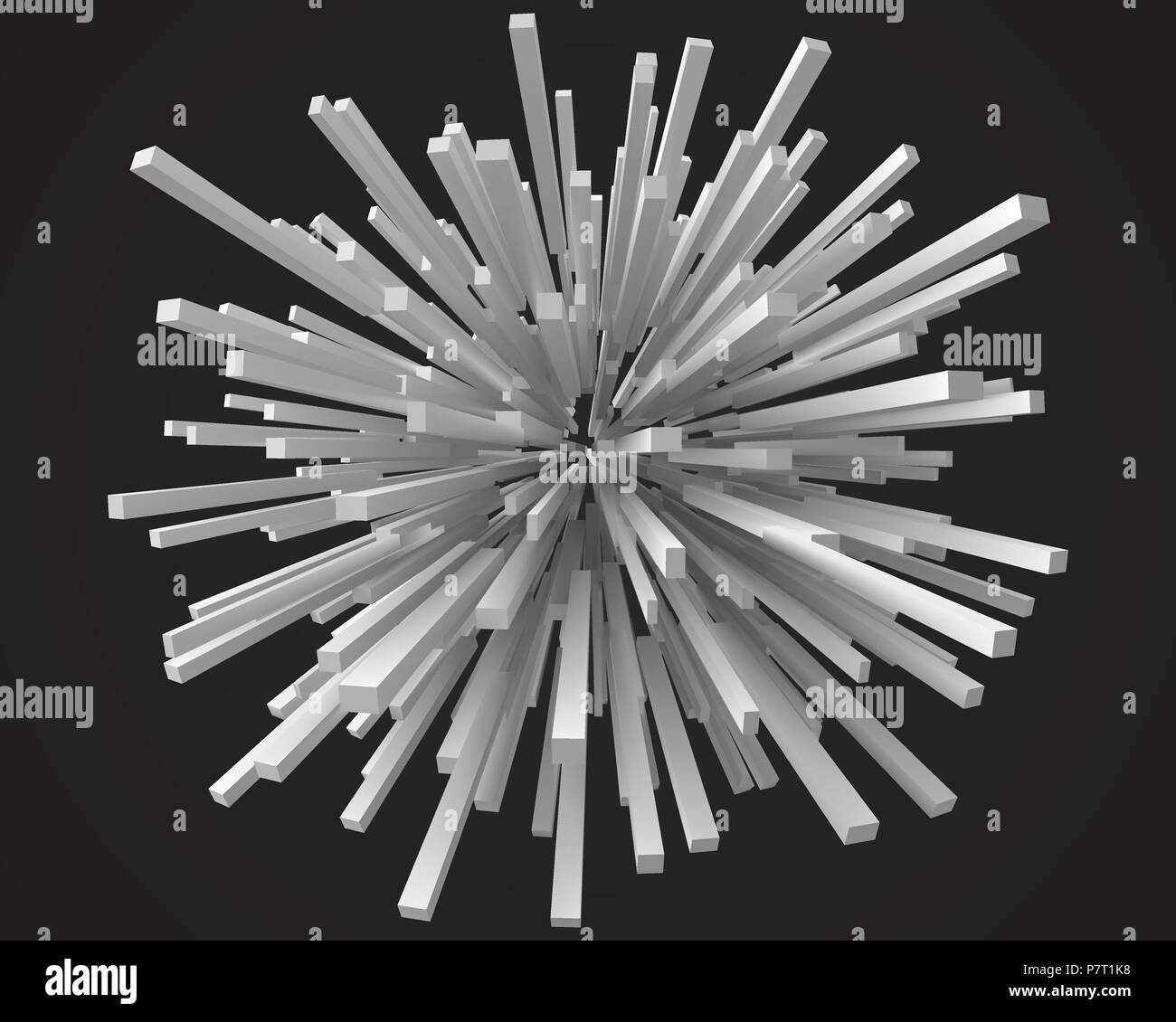 white square rods abstract. 3d style vector illustration Stock Vector ...