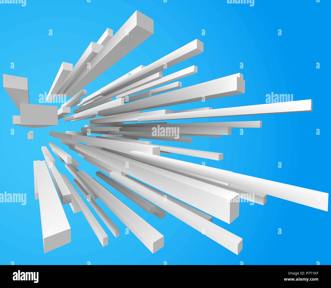 square rods abstract. 3d style vector illustration Stock Vector Image ...