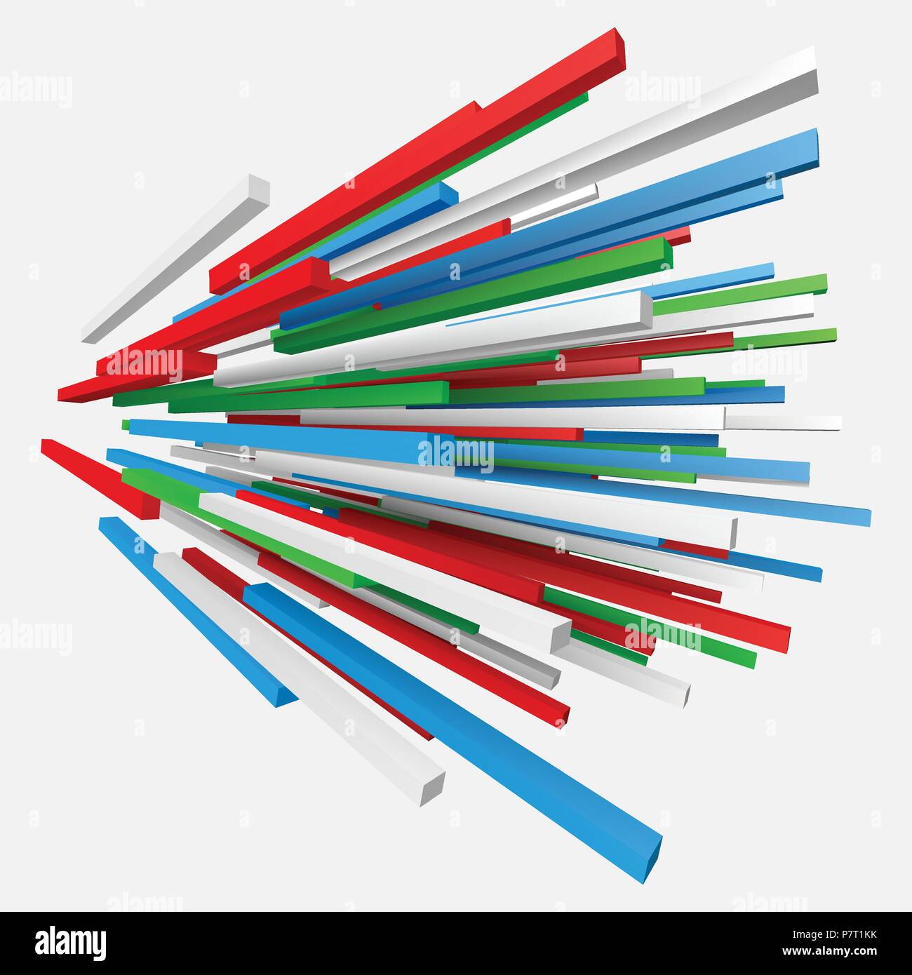 colorful square rods abstract. 3d style vector illustration Stock ...