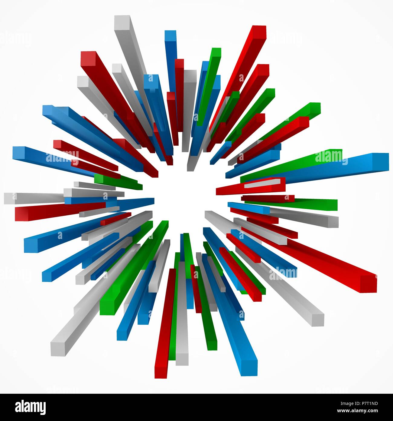 colorful square rods abstract. 3d style vector illustration Stock ...