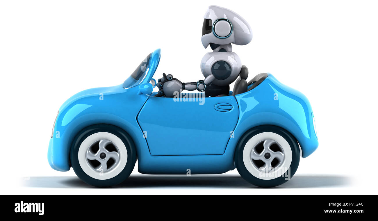 Robot and car Stock Photo - Alamy