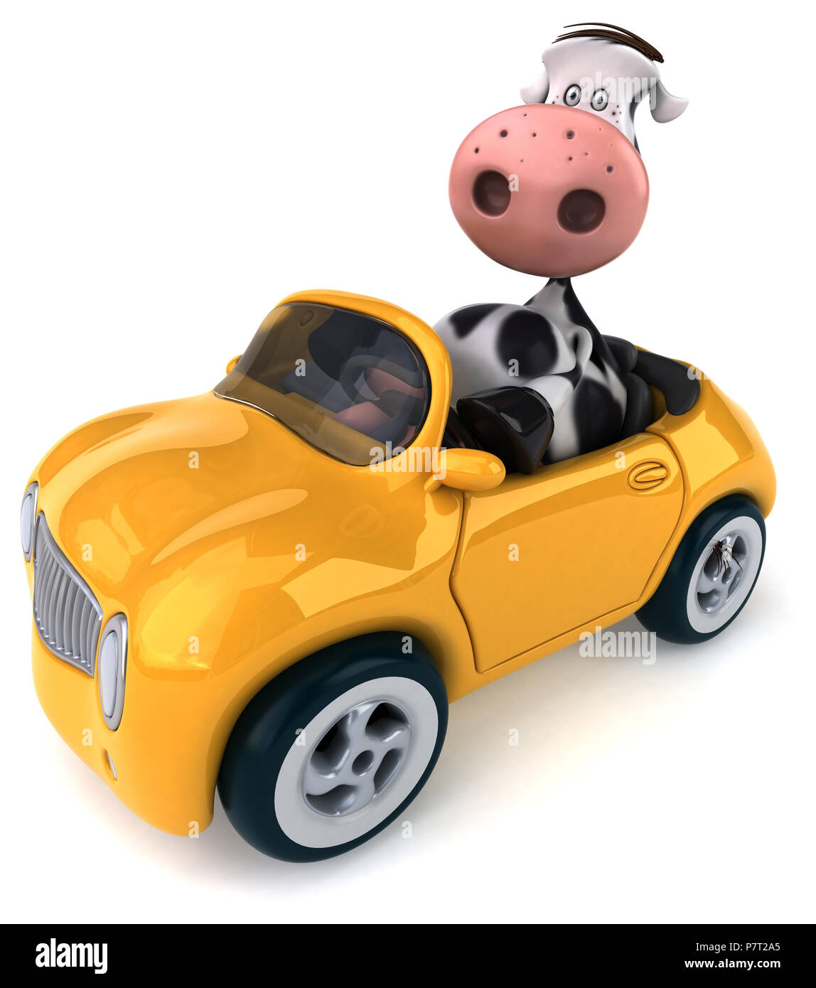 Cow driving car Cut Out Stock Images & Pictures - Alamy
