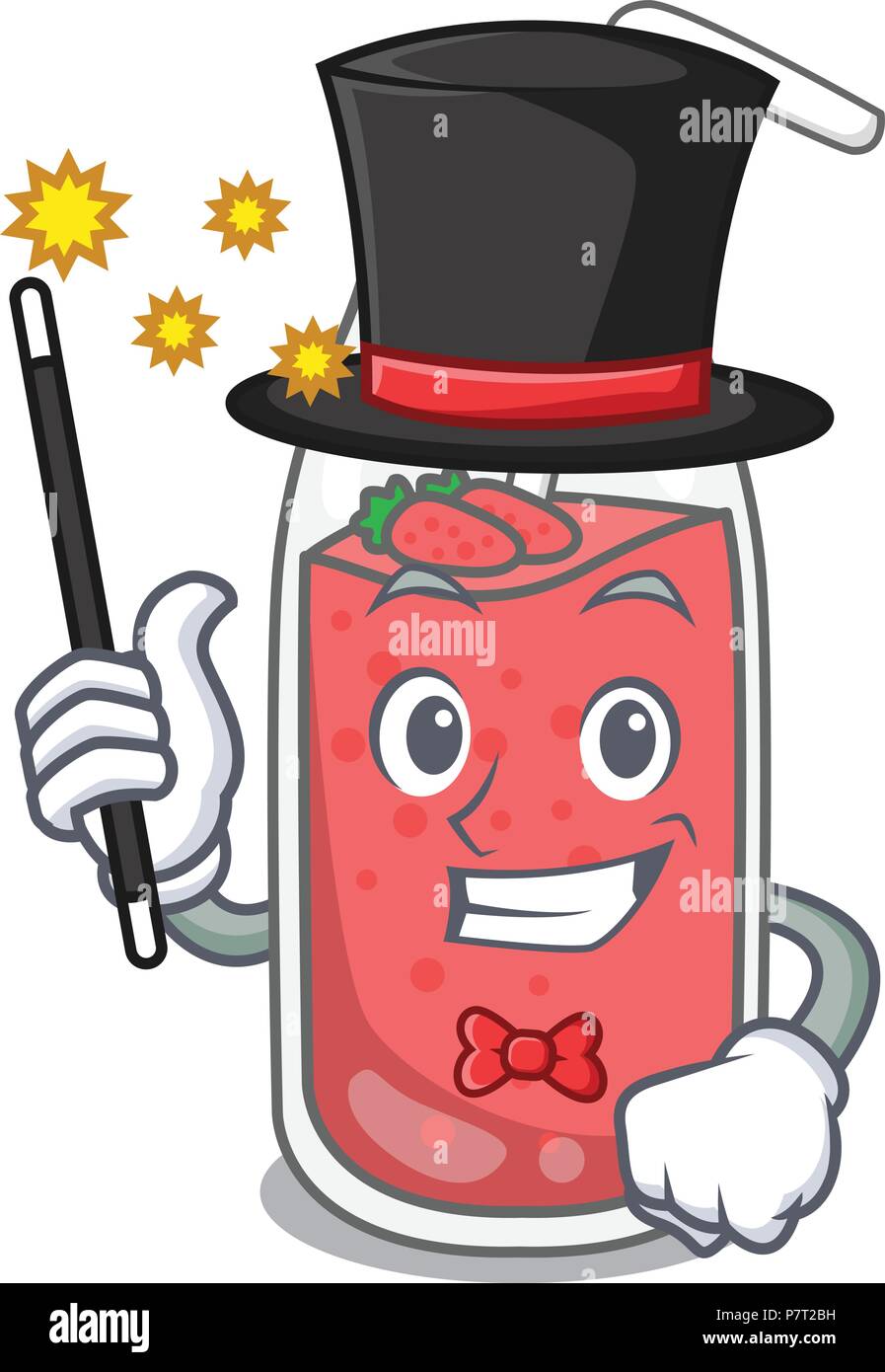 Magician strawberry smoothie mascot cartoon Stock Vector Image & Art ...
