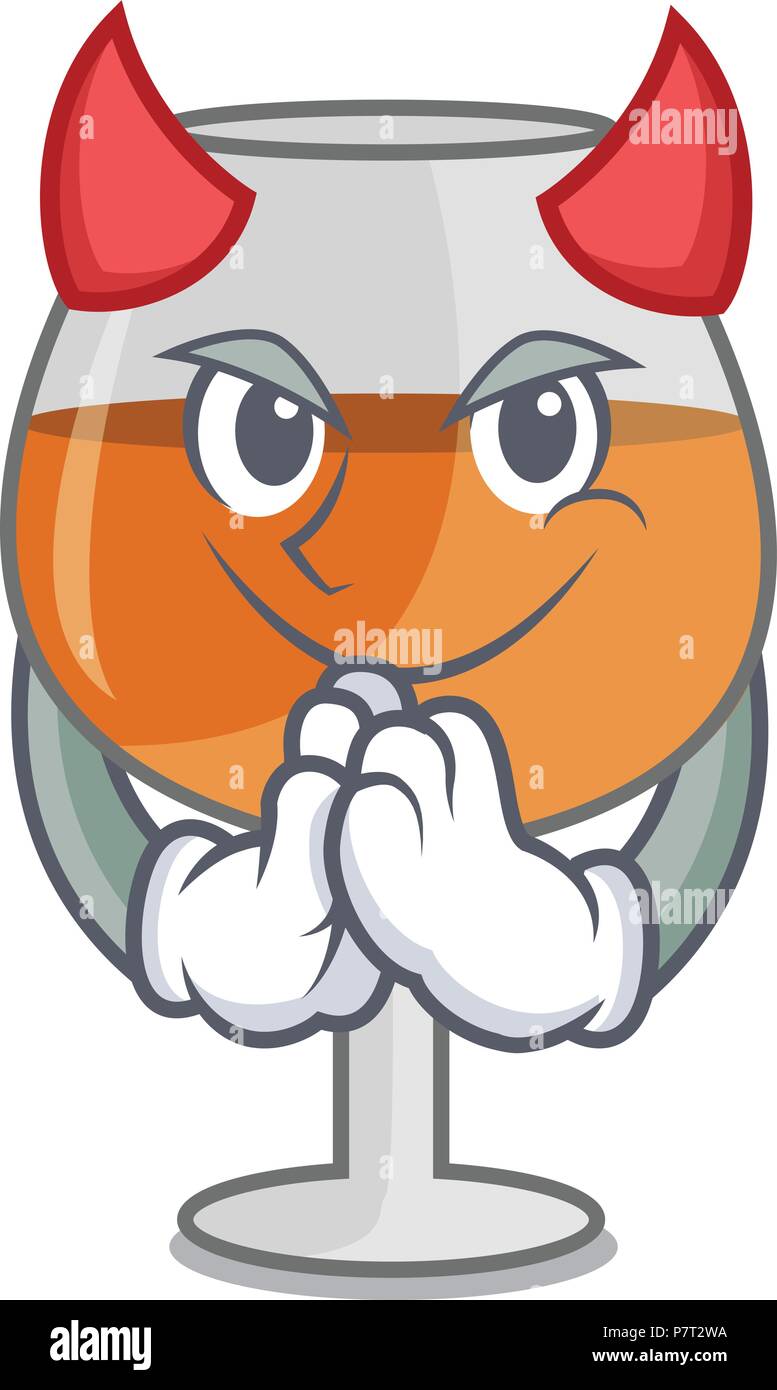 Devil cognac ballon glass mascot cartoon Stock Vector Image & Art - Alamy