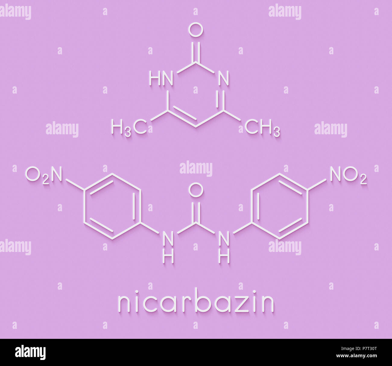 Nicarbazin coccidiostat mixture. Skeletal formula Stock Photo - Alamy