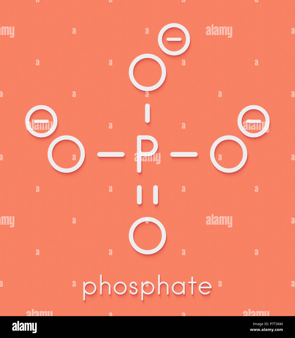 Phosphate anion, chemical structure. Skeletal formula Stock Photo - Alamy