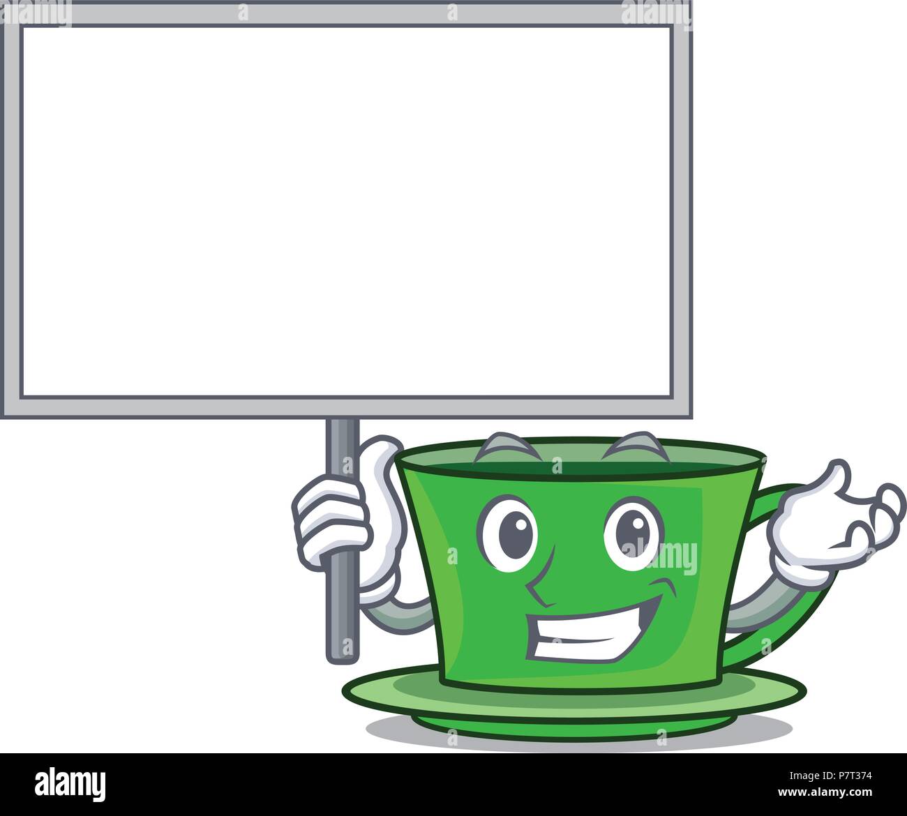 Bring board green tea character cartoon Stock Vector Image & Art - Alamy