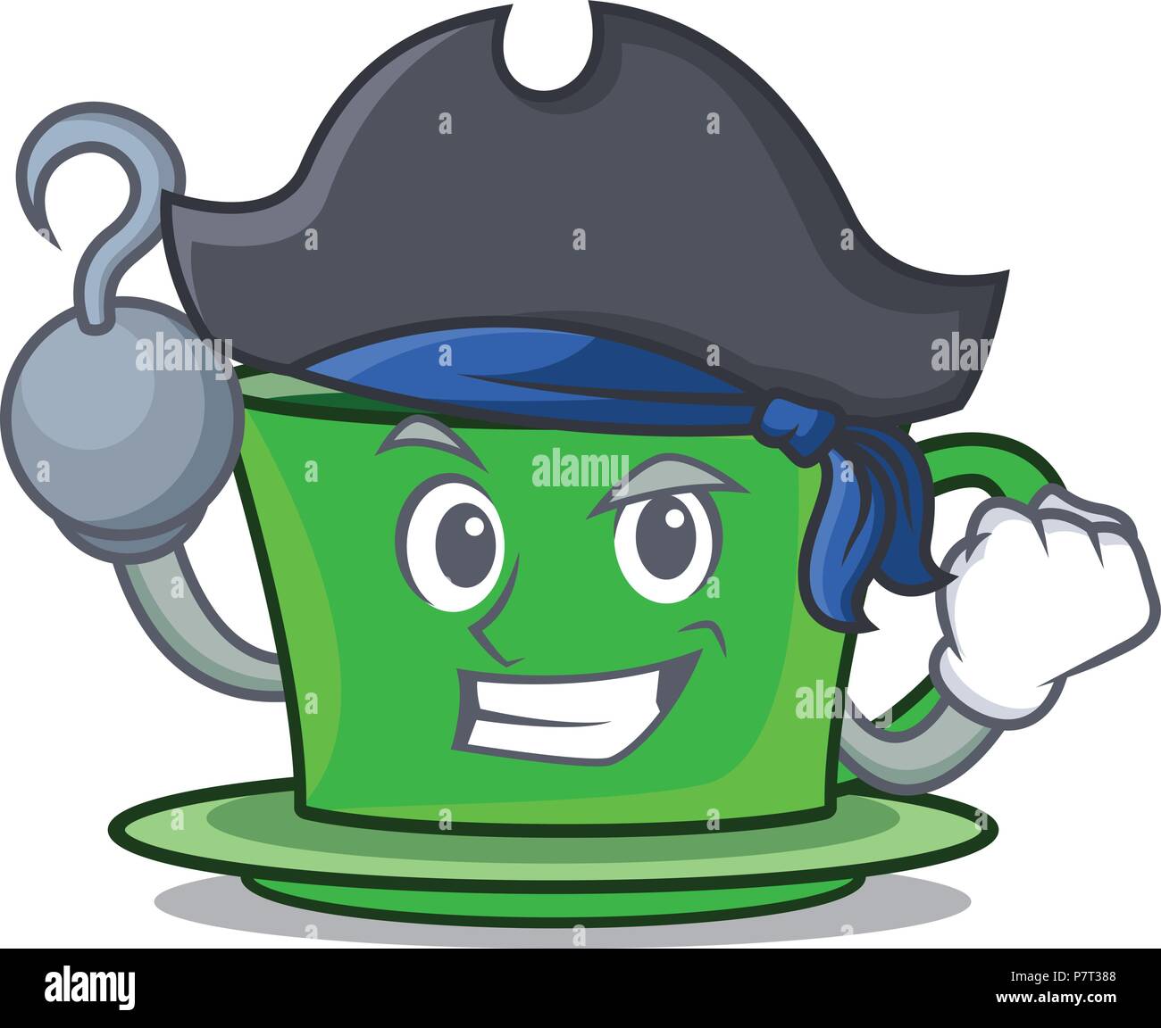 Pirate green tea character cartoon Stock Vector Image & Art - Alamy