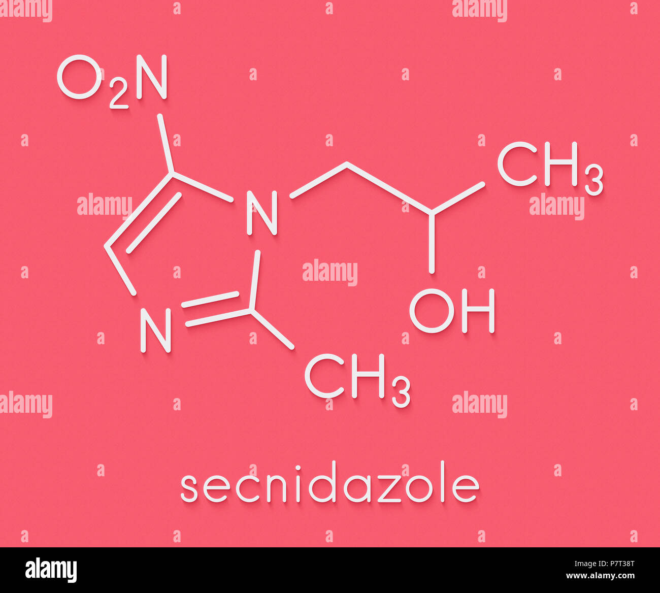 Secnidazole anti-infective drug molecule (nitroimidazole class ...