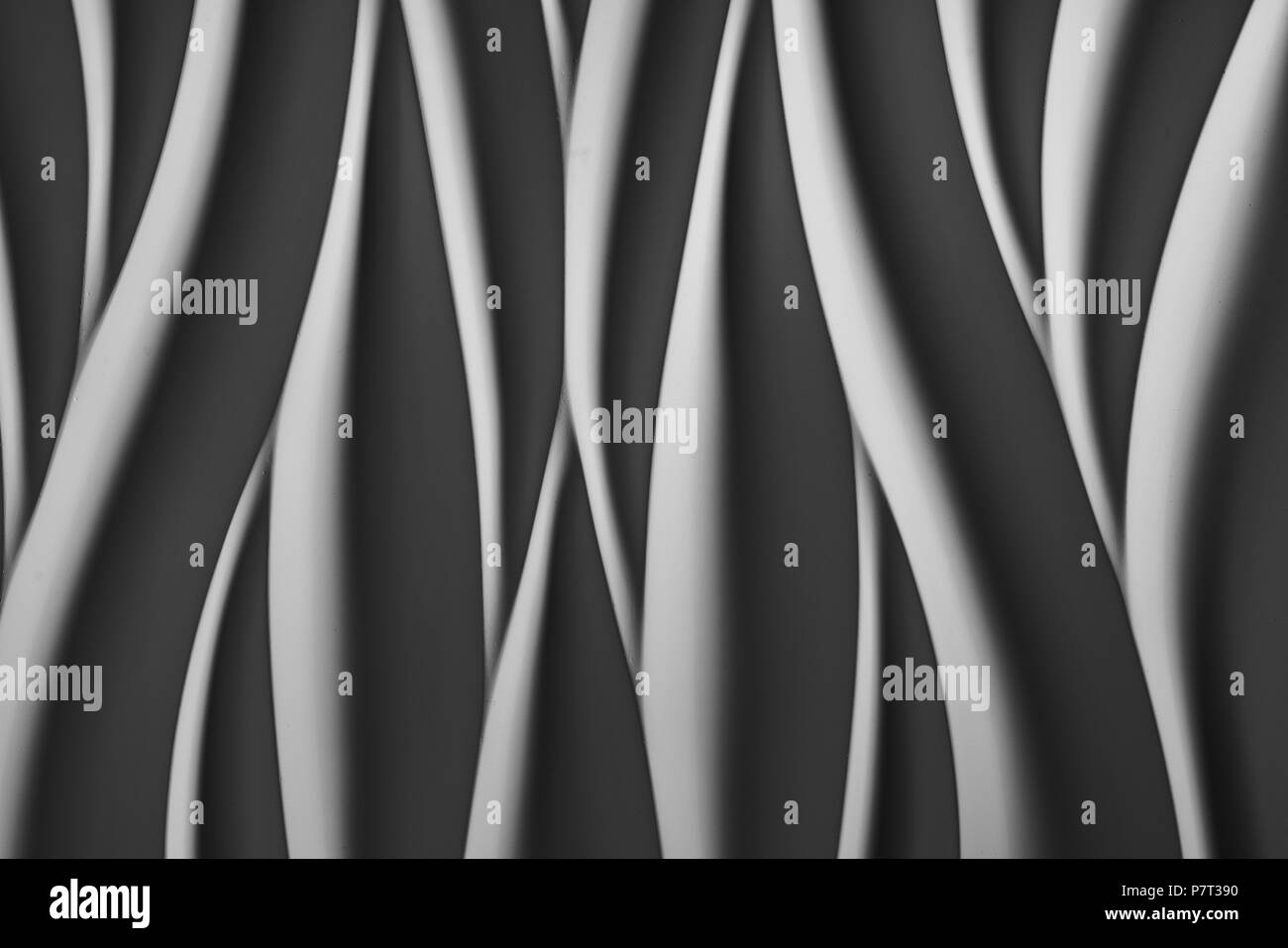 Beautiful format poster with Smooth Grey Waves abstract background with ...