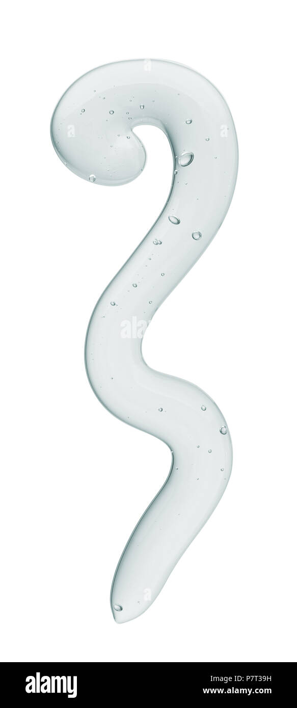 Transparent smear of cosmetic products isolated on white background ...