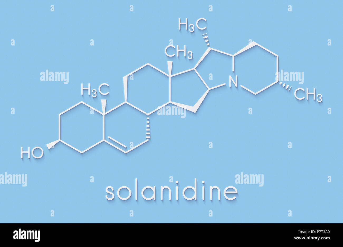Solanidine potato toxin molecule. Skeletal formula Stock Photo - Alamy