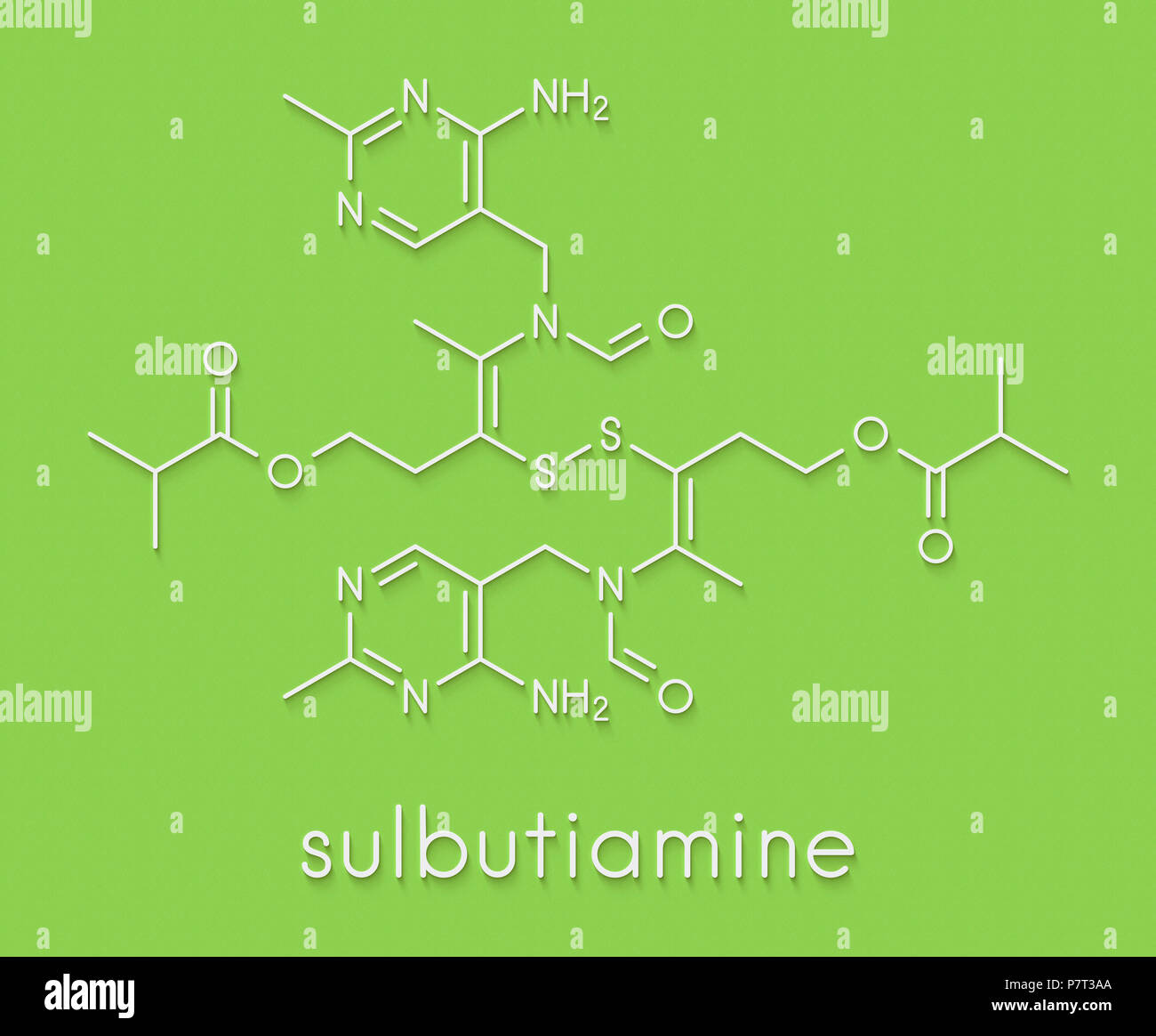 Sulbutiamine asthenia drug molecule. Also used in nutritional ...