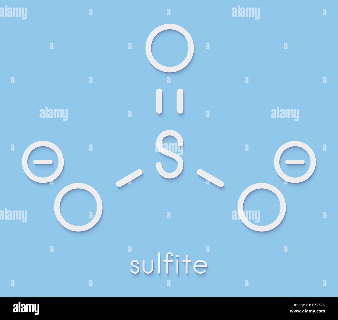Sulfite anion, chemical structure. Sulfite salts are common food ...