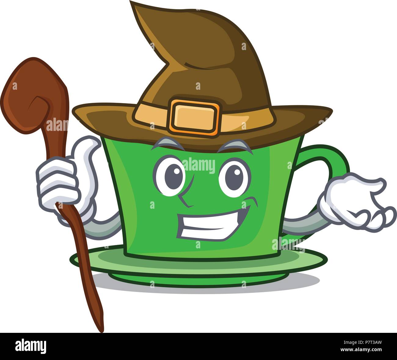 Witch green tea character cartoon Stock Vector Image & Art - Alamy