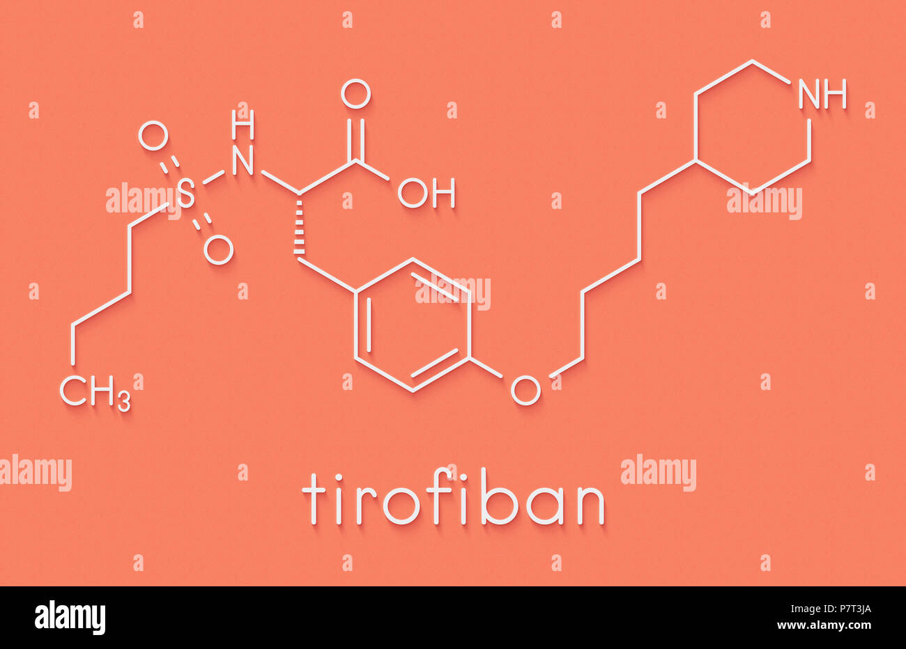 Tirofiban anticoagulant drug molecule. Skeletal formula Stock Photo - Alamy