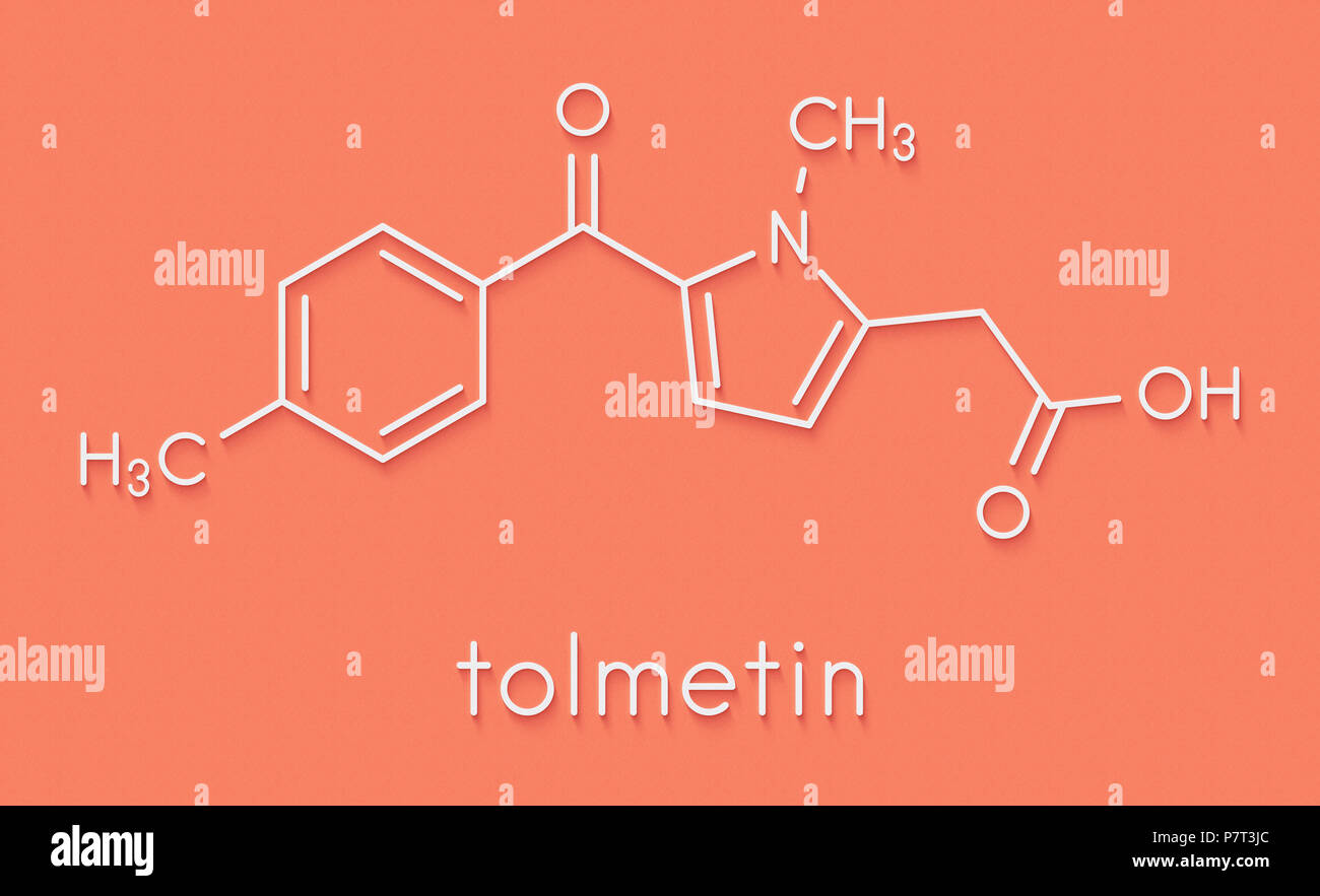 Tolmetin NSAID drug molecule. Skeletal formula Stock Photo - Alamy