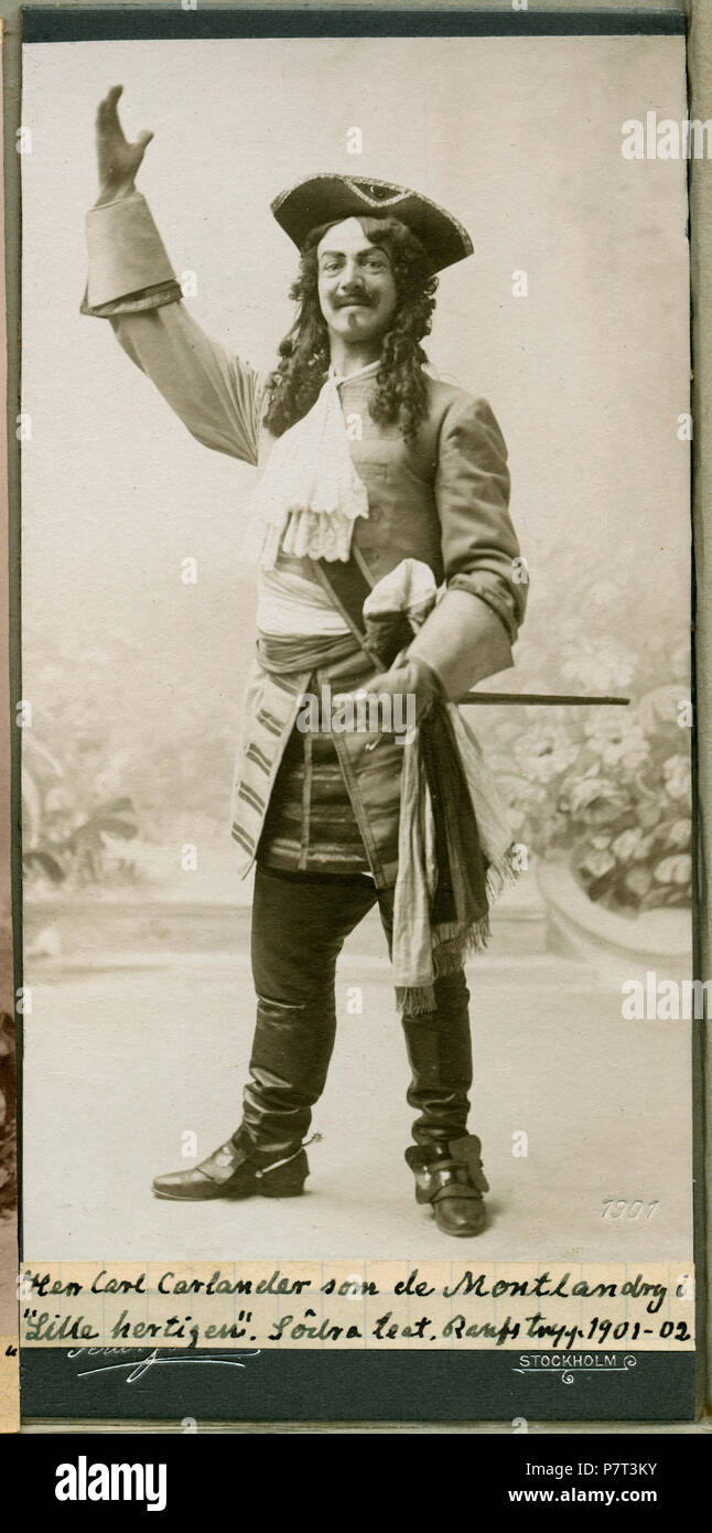 Carl Carlander som De Montlandry i Lille hertigen, Södra teatern 1901 ...