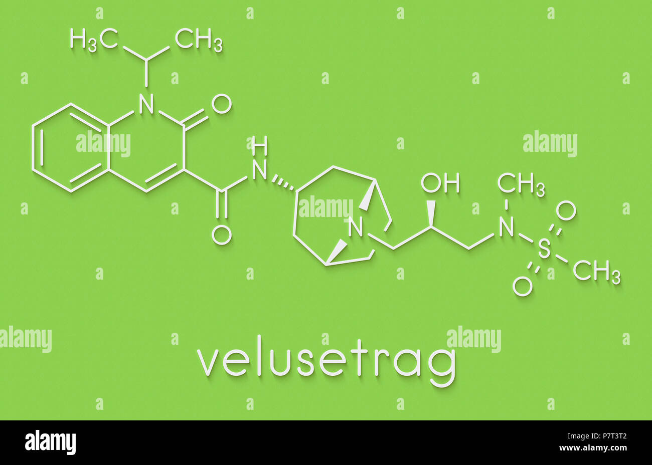 Velusetrag gastroparesis drug molecule. Skeletal formula Stock Photo ...