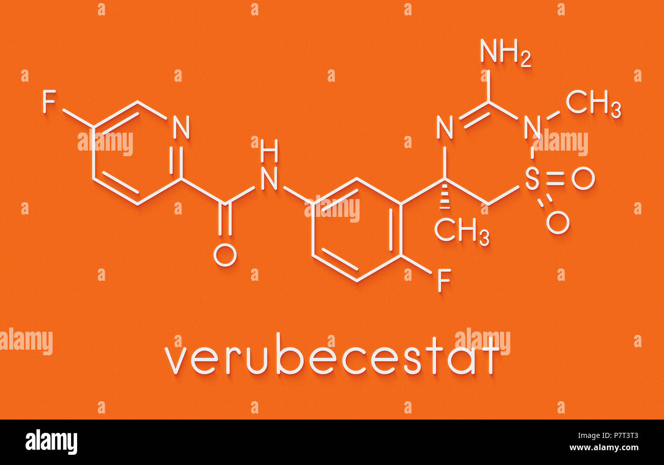 Verubecestat Alzheimer's disease drug molecule (BACE1 inhibitor ...