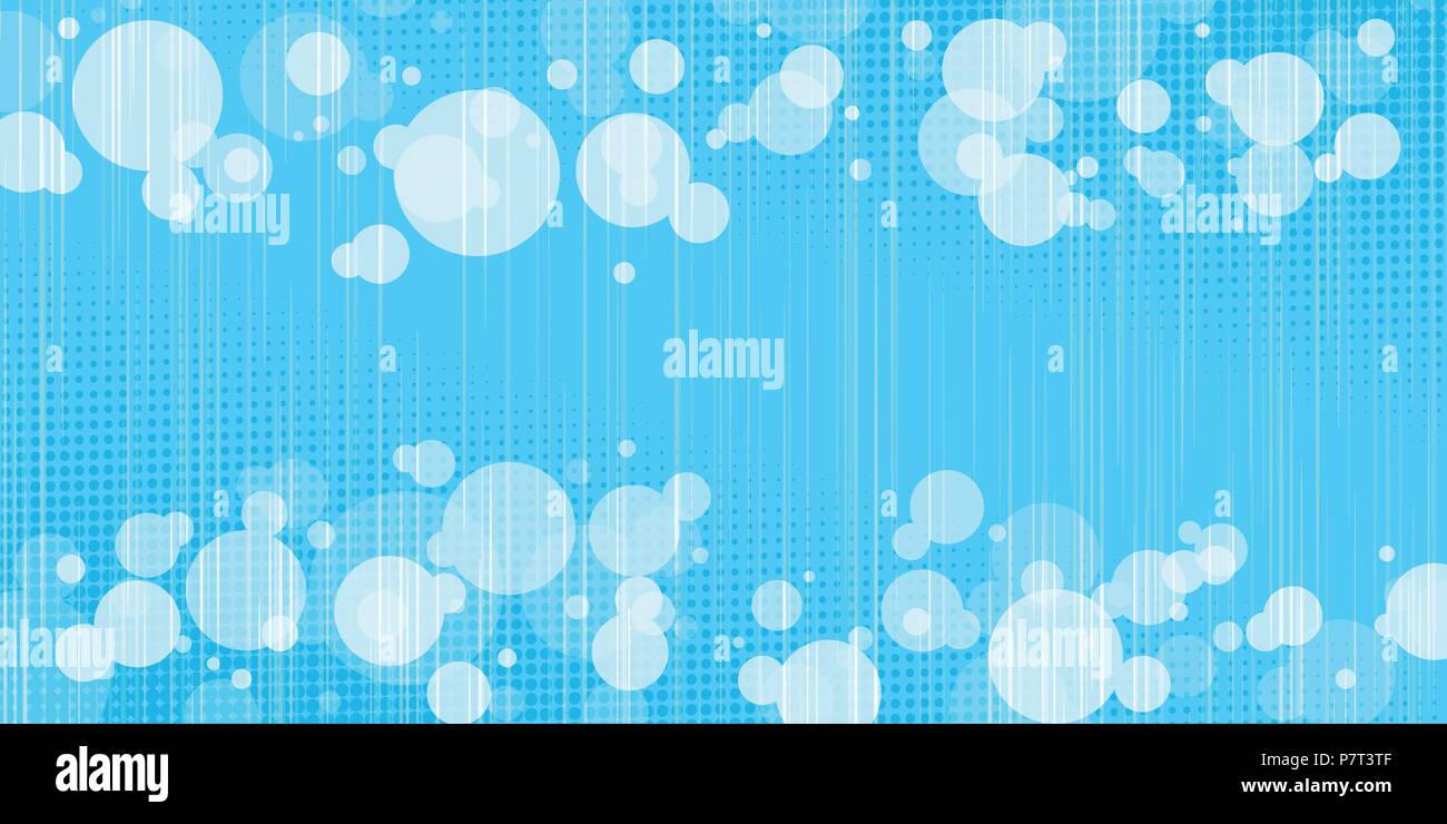 blue background with bubbles. Pop art retro vector illustration vintage ...