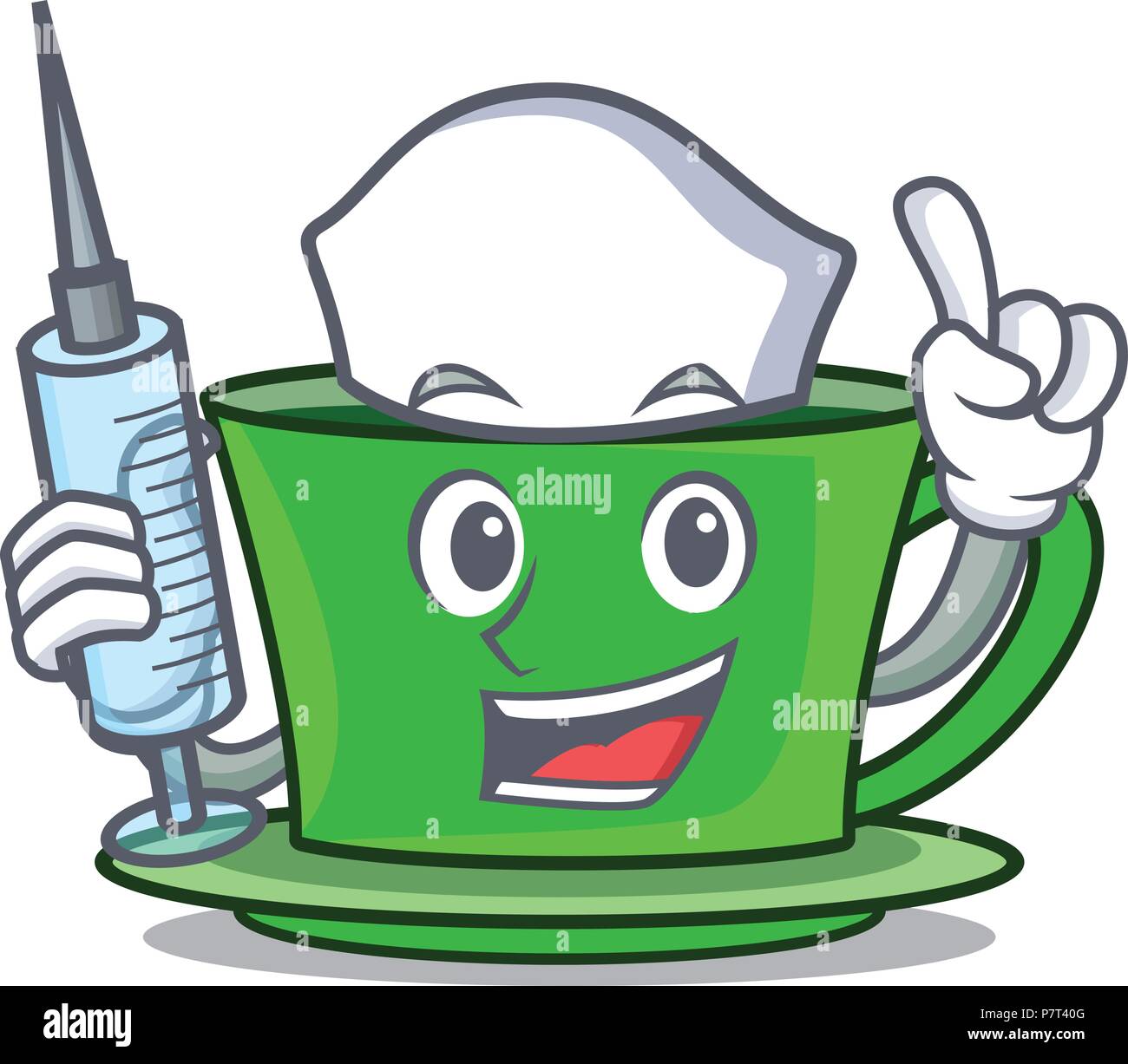 Nurse green tea character cartoon Stock Vector Image & Art - Alamy