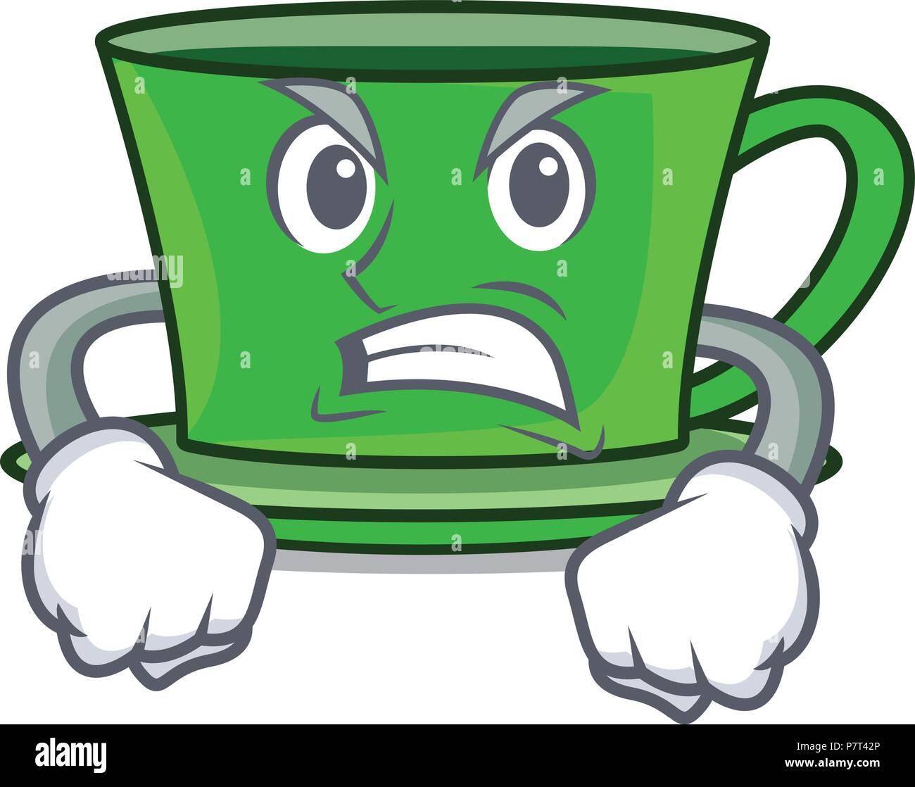 Angry green tea mascot cartoon Stock Vector Image & Art - Alamy