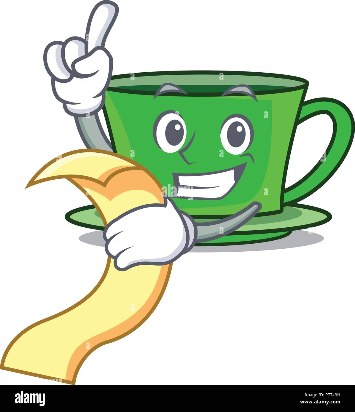 With menu green tea mascot cartoon Stock Vector Image & Art - Alamy