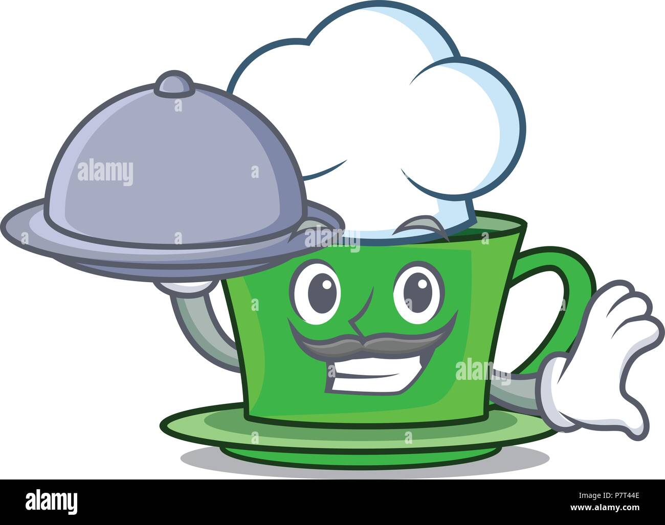 Chef with food green tea mascot cartoon Stock Vector Image & Art - Alamy
