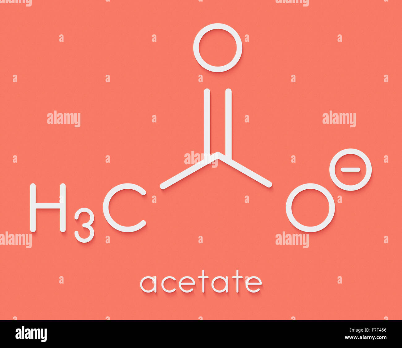 Acetate anion, chemical structure. Skeletal formula Stock Photo - Alamy