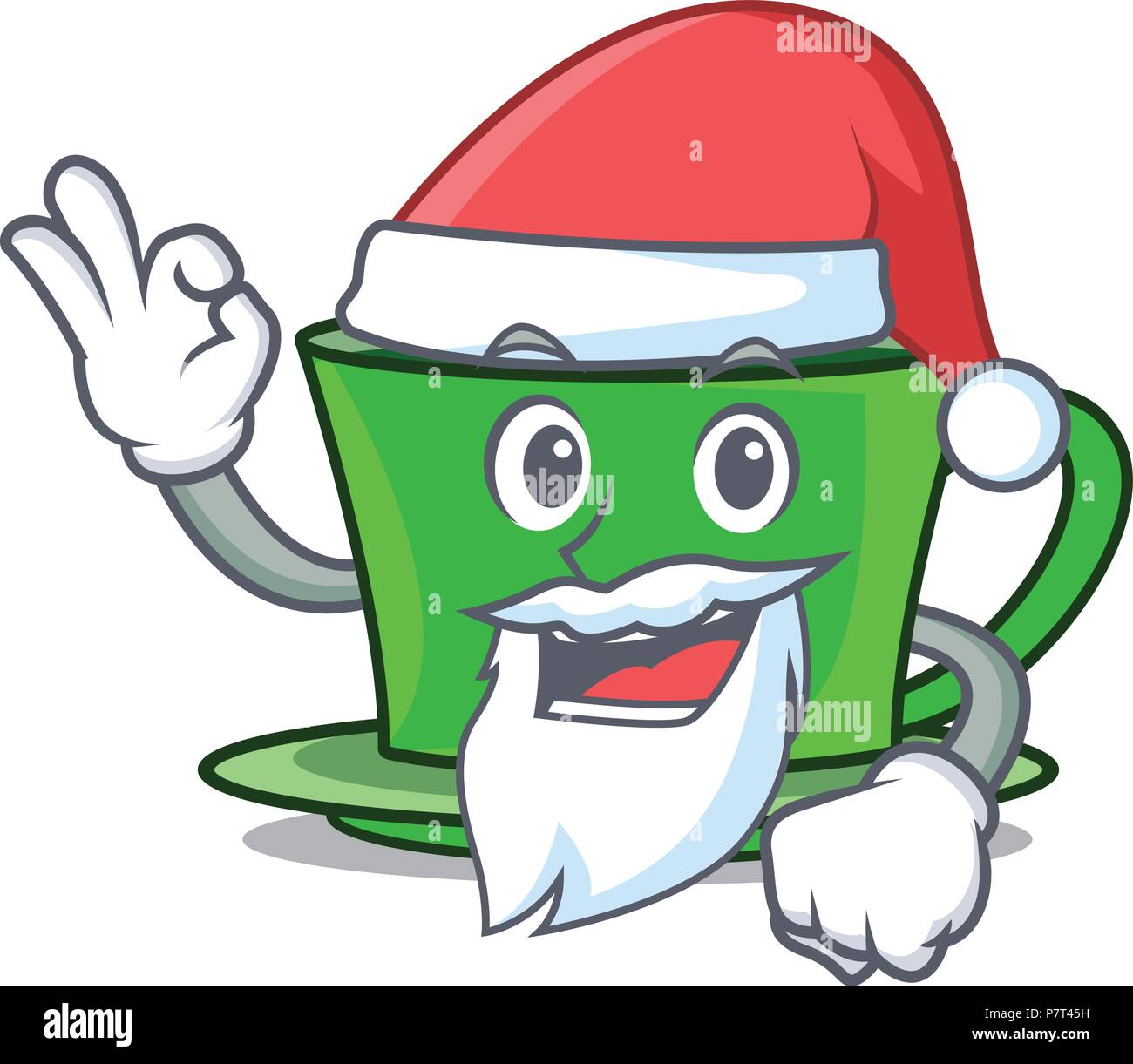 Santa green tea mascot cartoon Stock Vector Image & Art - Alamy