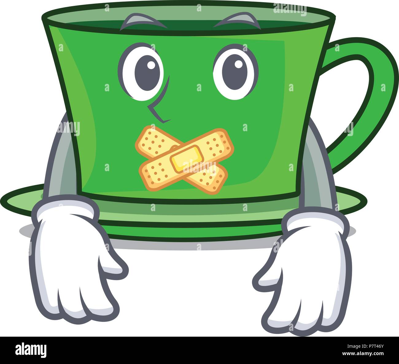 Silent green tea mascot cartoon Stock Vector Image & Art - Alamy
