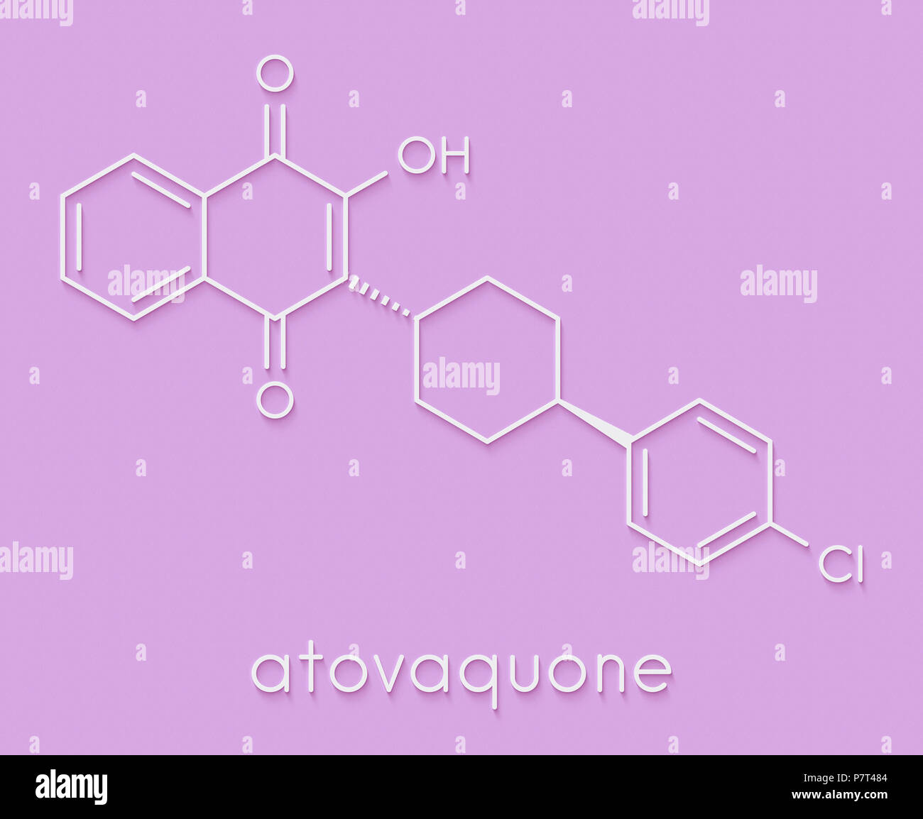 Atovaquone drug molecule. Skeletal formula Stock Photo - Alamy