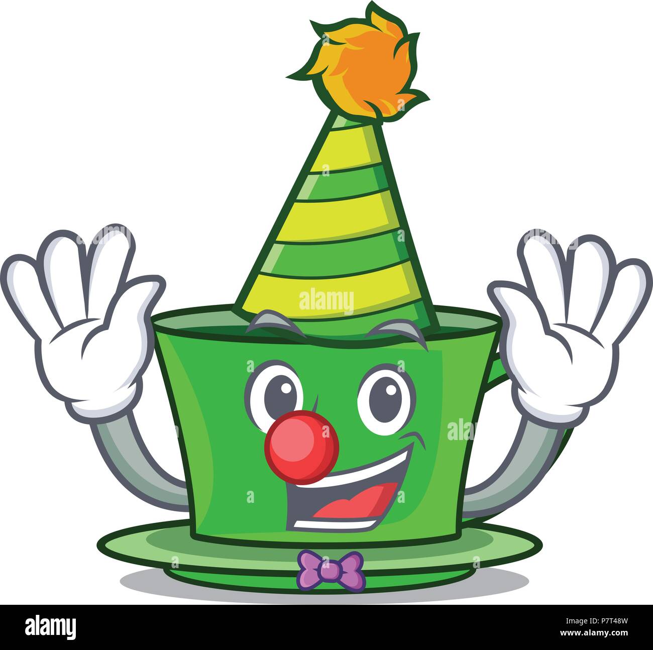 Clown green tea mascot cartoon Stock Vector Image & Art - Alamy