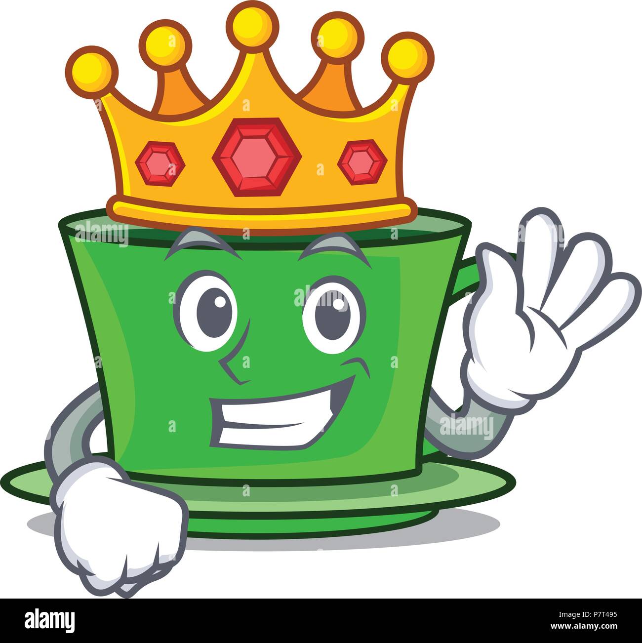 King green tea mascot cartoon Stock Vector Image & Art - Alamy