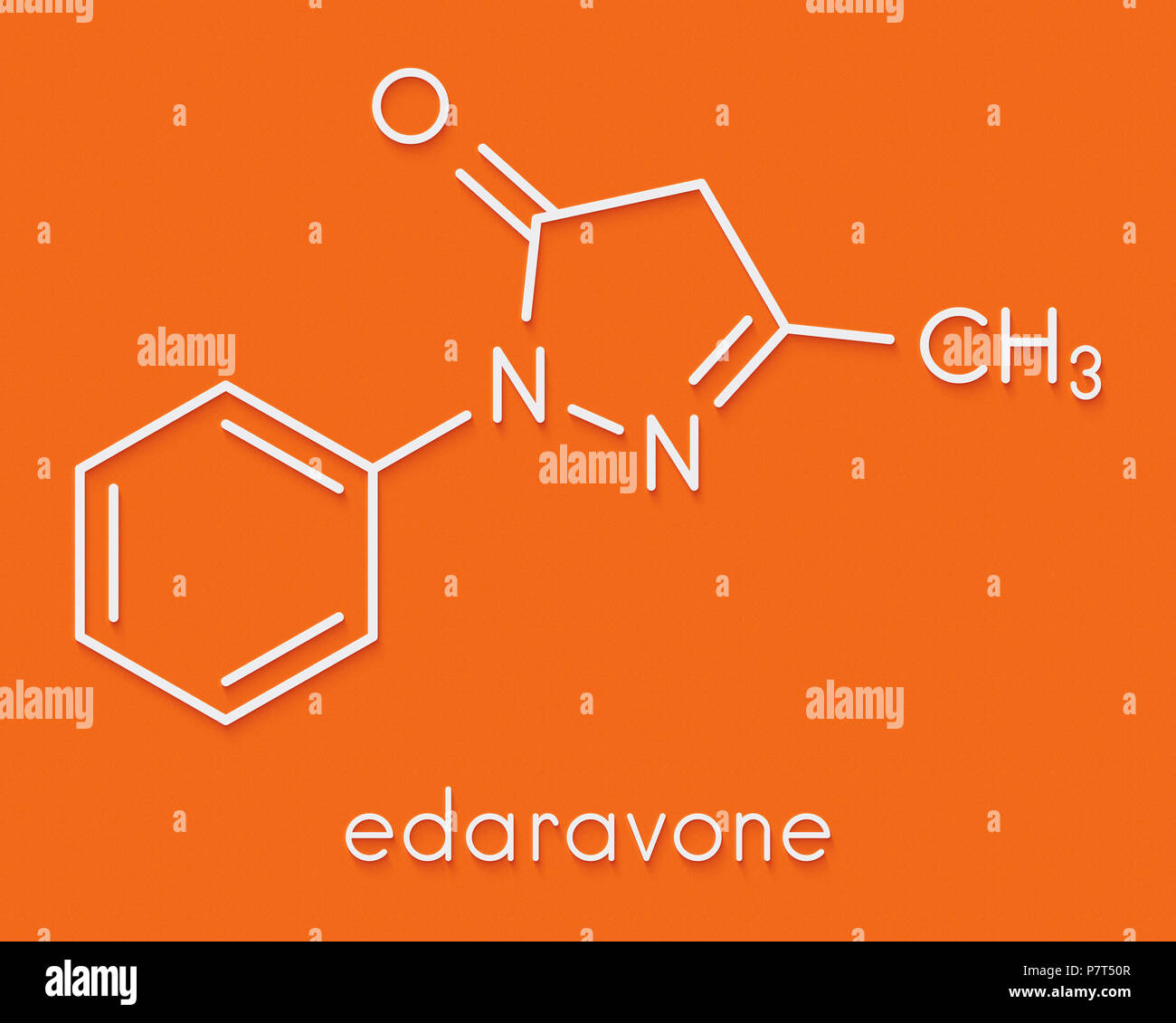 Edaravone drug molecule. Skeletal formula Stock Photo - Alamy