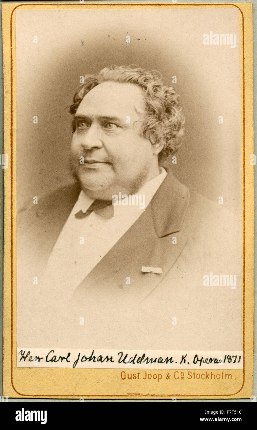 Carl Johan Uddman, Kungliga Operan 1871 61 Carl Johan Uddman, porträtt ...