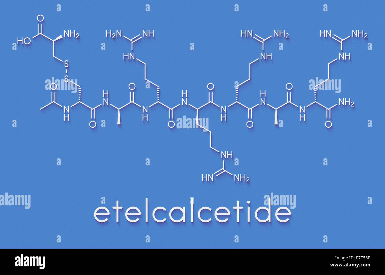Etelcalcetide drug molecule. Skeletal formula Stock Photo - Alamy