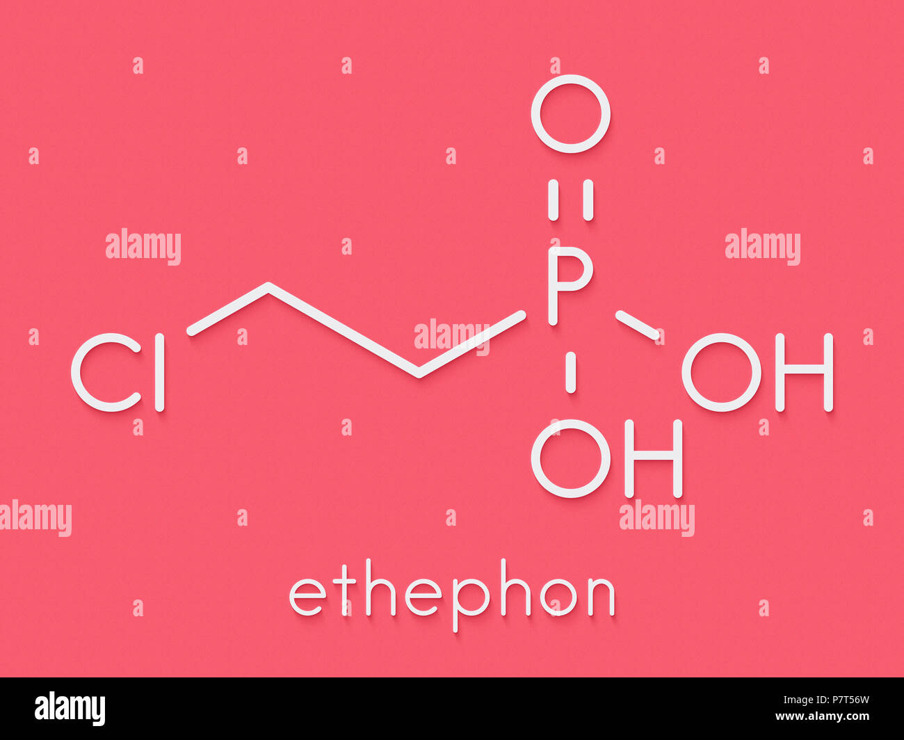 Ethephon plant growth regulator molecule. Skeletal formula Stock Photo ...