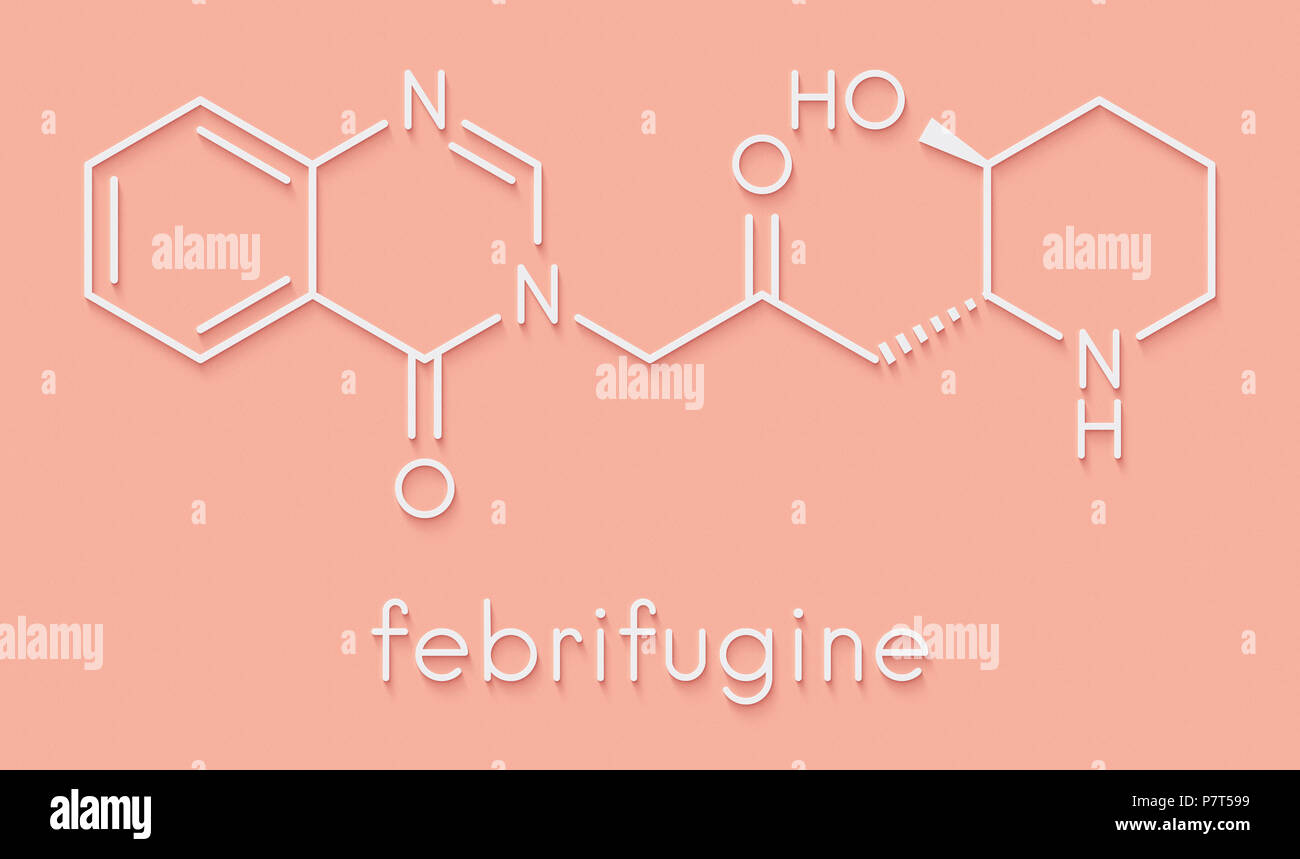 Febrifugine alkaloid molecule, first isolated from Dichroa febrifuga ...