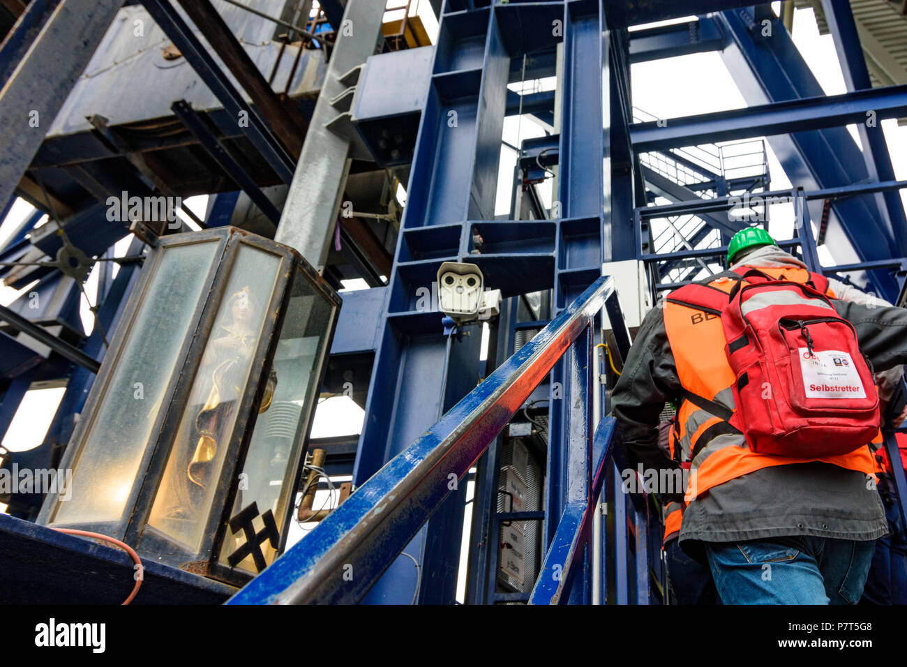 Spital am Semmering: Saint Barbara of miner at Fröschnitzgraben access shaft at Semmering ...